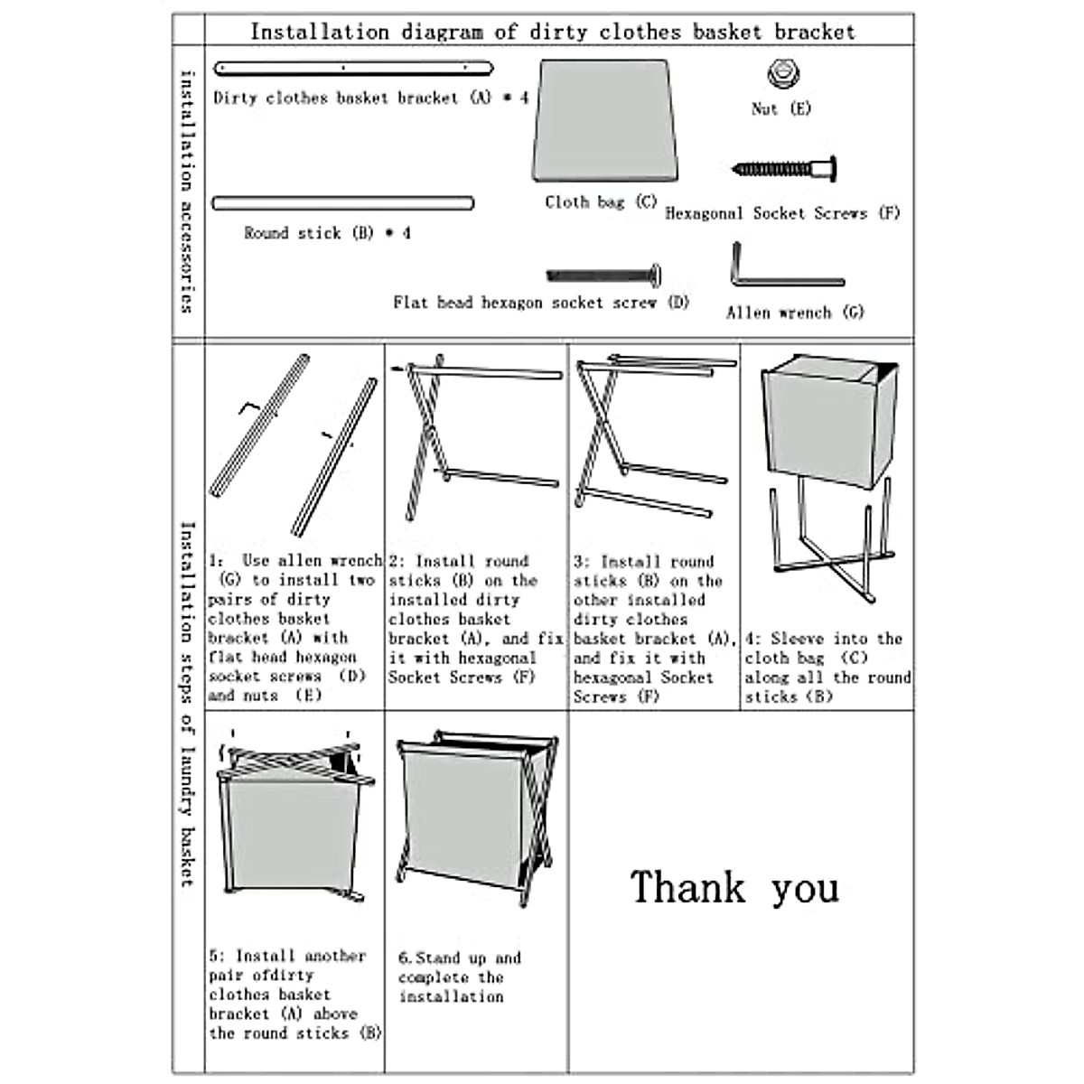 Bamboo Wood X-frame Laundry Hamper with Lid Collapsible Dirty Clothes Laundry Basket Foldable Storage for Household (Beige with Lid, Medium)
