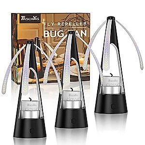 Taschyas 3 Pcs Upgraded Food Fans for Indoor Outdoor Tables with Rechargeable Lithium Battery Breakthrough Hollow Design (Candles Not Include)