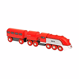 BRIO World 33557 - Streamline Train Set | 3-Piece Wooden Toy Set | Designed for Speed | Fine Craftsmanship | Great for Kids Ages 3 and Up