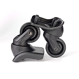 TarppedRock Replacement Luggage Wheels for Suitcases Repair, Set of 4, Luggage Spinner Wheel Replacement Repair Casters for Travel Customs Trolley Bag (TR44R - 4 Pcs)