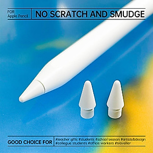 Pencil Tips Replacement for Apple Pencil 1st Gen 2nd Generation (6 Pack), Pen Nibs Compatible with iPad Pencil.