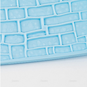 AUEAR, 6 Pack Fondant Impression Mat Mold Set Brick Wall Flower Cobblestone Embossed Tree Bark Stone Wall Texture Design for Cupcake Biscuits Top Edging Decoration