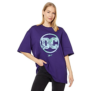 Reebok Men's Standard Graphic Tee, DC Comics Logo/Dark Orchid, XX-Large