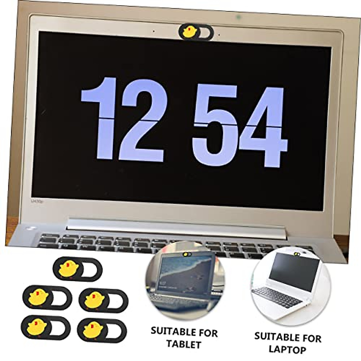 SOLUSTRE 5pcs Web Slider Apply Cute to Tablet Thin Camera Sliding Laptop Webcam Protection Anti-Peeping Lid Ultra Yellow Privacy Slide Blocker Desktop Your Chicken Pattern for Cover Covers