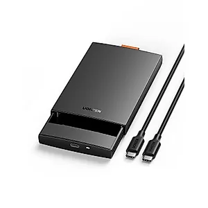 UGREEN USB C Hard Drive Enclosure USB C 3.1 Gen 2 to SATA Adapter for 2.5" SATA SSD HDD 6Gbps High-Speed Support UASP SATA III Compatible with MacBook Pro Air WD Seagate Toshiba Samsung Hitachi