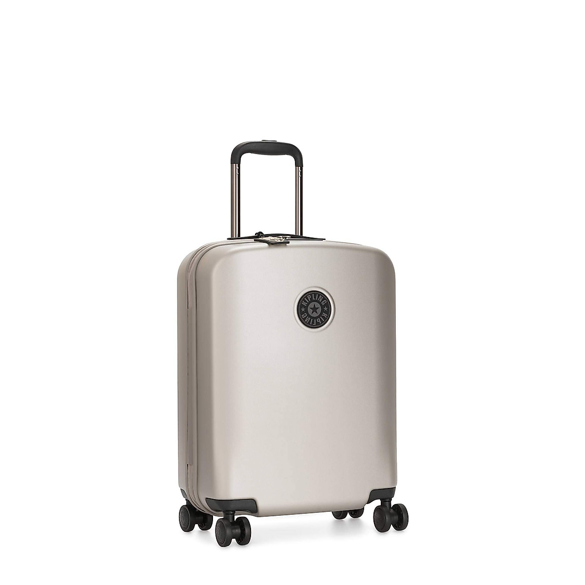 Curiosity Small Metallic 4 Wheeled Rolling Luggage