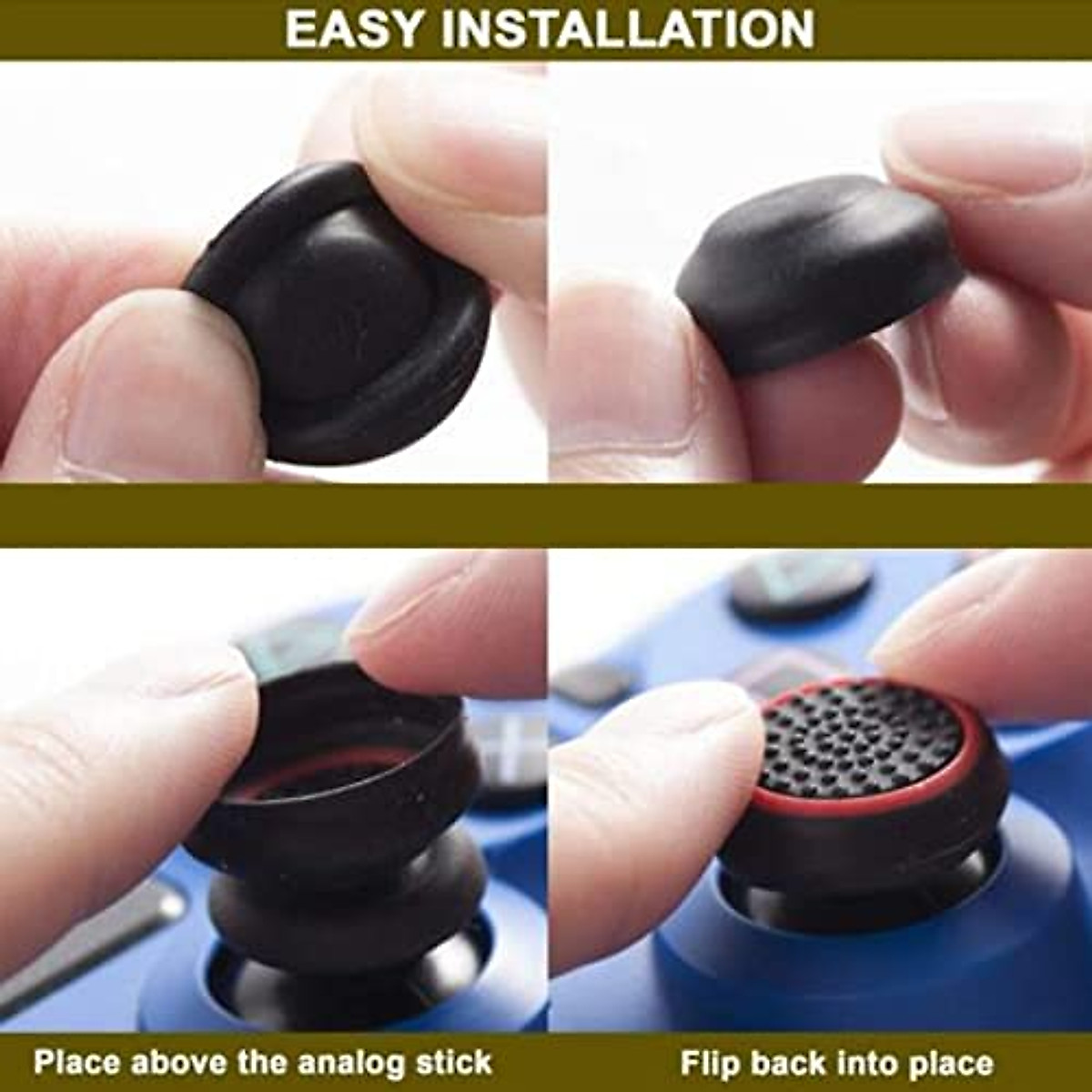 XingcM Thumb Stick Grips Caps for Playstation 4 Ps4 Pro Slim Silicone Analog Thumbstick Grips Cover for Xbox Ps3 Ps4 Accessories