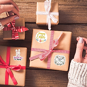 Somebunny is Going to 240 Piece Easter Stickers,Cute Business Envelopes Stickers for Handmade Goods/Small Business Packages,Easter Theme Small Shop Business Stickers for Envelopes Seals