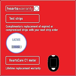 HeartsCare Lactate Strips - 25 Count