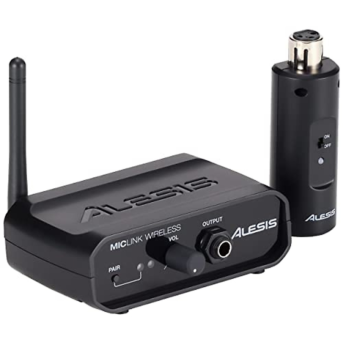 Alesis MicLink Wireless | Digital Wireless Microphone Adapter with 60-foot Range (2.4GHz, 14 channels)