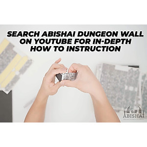 DIY Modular Dungeon Wall System - Stone Graphic 28mm Miniature Roll Playing Game - Dungeons and Dragons Maps - DND Role Play - Battle Grid Mat Accessory