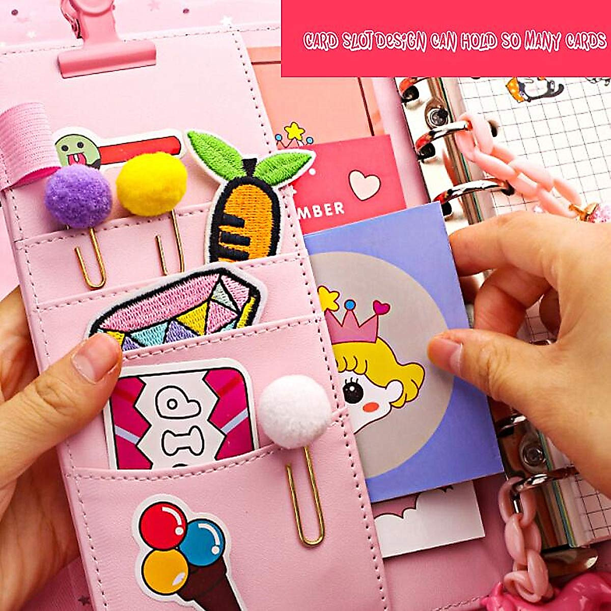 Reinvent Me D.I.Y. Planner,Personalize Notebook/Journal/Handbook/Planner/Diary with Fun Stickers,Embellishments,Loose-leaf papers,Paper Clips etc. (blue,replace with new gifts)