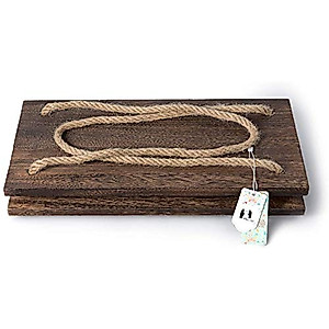 Mkono Hanging Shelves 2 Tier Rustic Wall Hanging Shelf Boho Decor Plants Photos Display Floating Storage Shelves for Bathroom Bedroom Living Room College Dorm Apartment