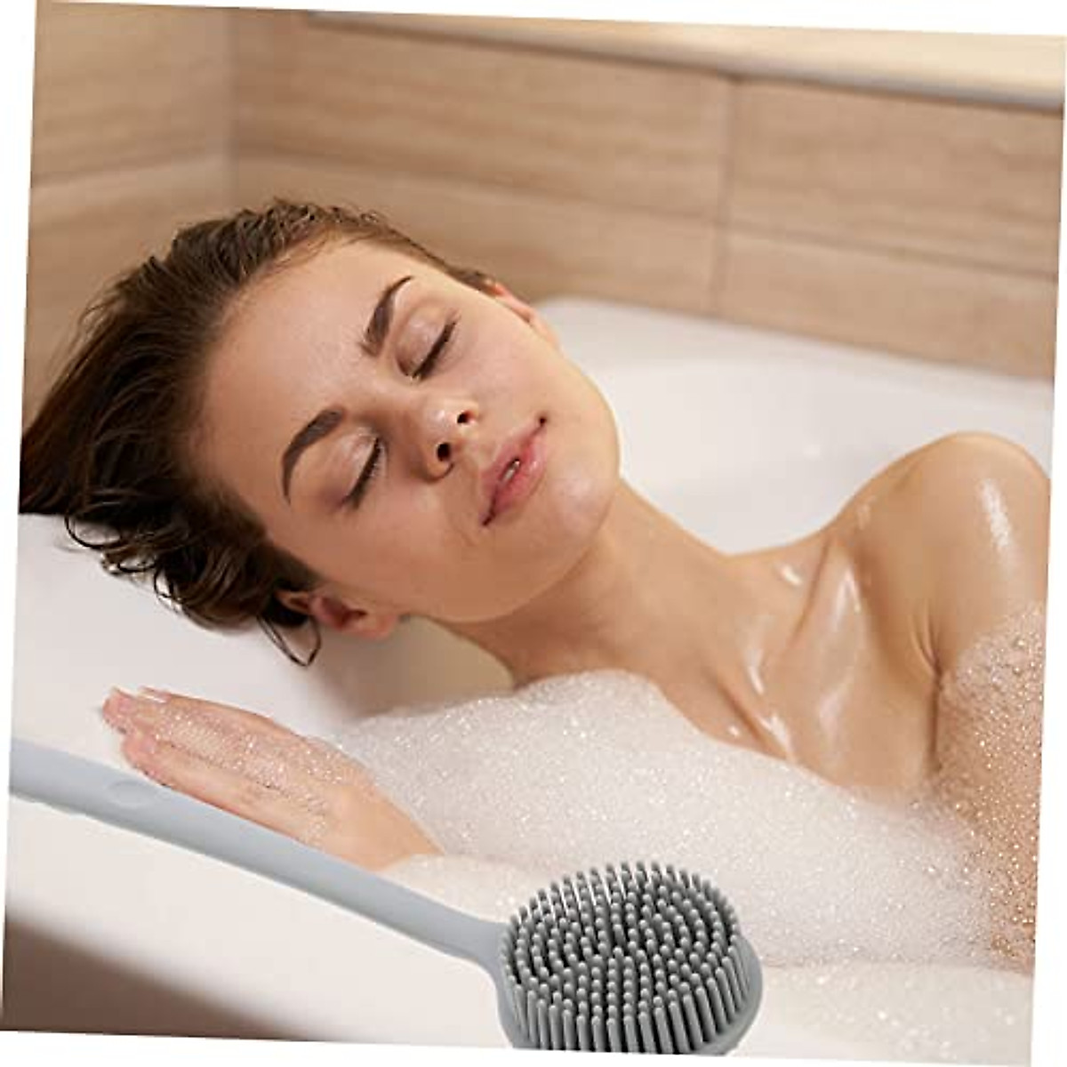 FOMIYES 4pcs Scalp Bathing Hook Hair Practical Grey Brushes Body Dry Tool Sponge with Exfoliator Convenient Wash Portable Scrub Dual-Sided Brush Sided Massage Cleaning Scrubber Silicone