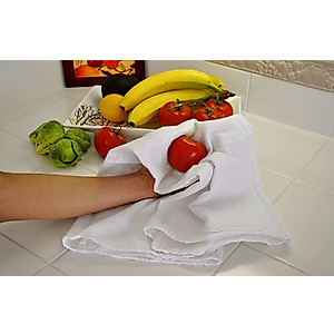 [18 Pack] Flour Sack Kitchen Dish Towels - Lint Free Soft 100% Ring Spun Cotton - Large 28x28 - White