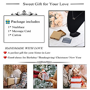 OKEYCH Sister in Law Gift from Sister, Groom Sister Necklace, Sister in Law Birthday Gift, Sister In Law To Be Necklace, Bonus Sister Gift, Wedding Gift Engagement Gift (Sister in Law Necklace)