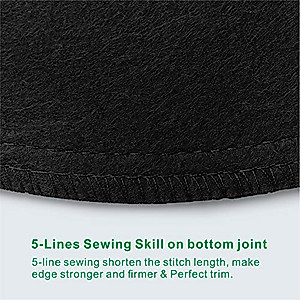 Hongruilite 1 2 3 5 7 10 15 20 25 Gallon 6/12/24-Pack Planting Grow Bags Black Fabric Grow Pots Bags for Hydroponic Indoor Plant Growing (15 Gallon w/Handles(12-Pack))
