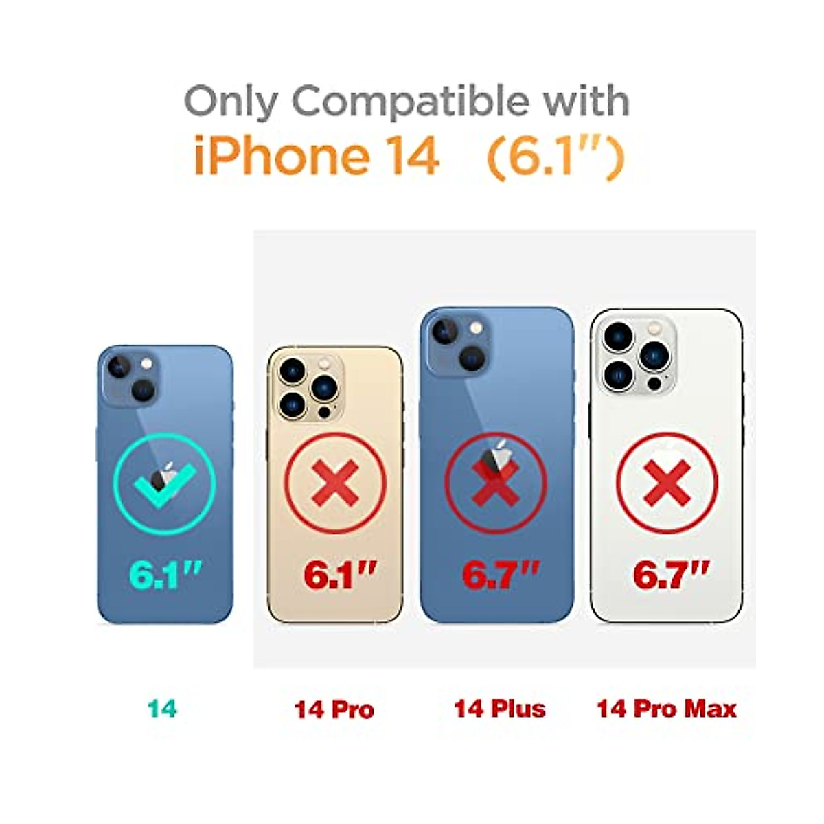 GVIEWIN Compatible with iPhone 14 Case with Screen Protector + Camera Lens Protector, Soft Shockproof Clear Floral Phone Protective Cover for Women, Flower Pattern Design 6.1" (Magnolia/White)