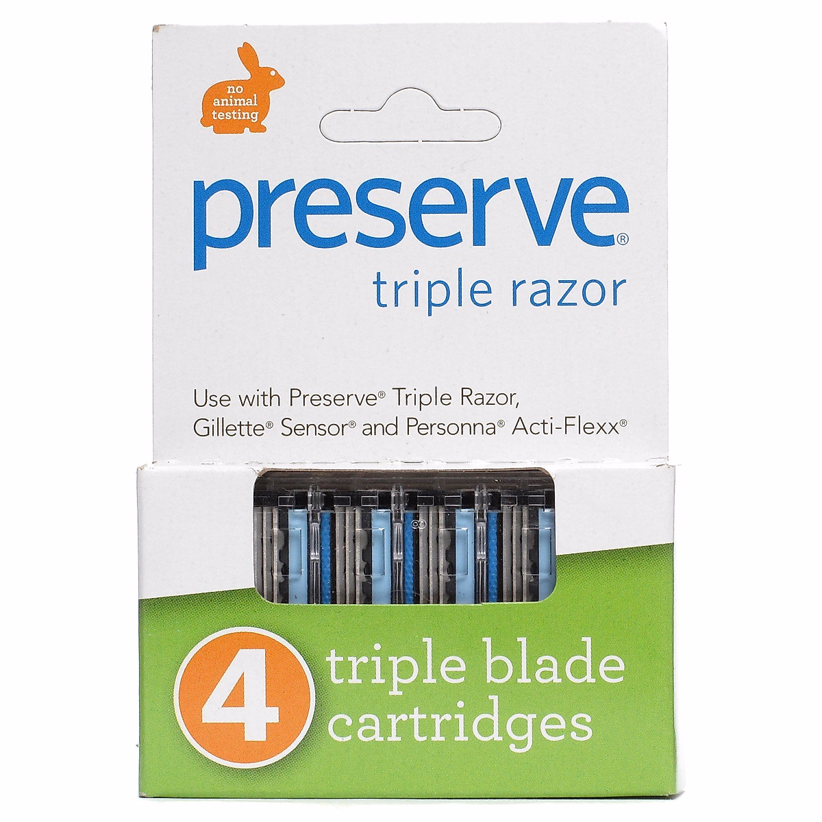 Preserve PRE-5091P2 Triple Razor Replacement Blade44; 4-Pack. This multi-pack contains 2 packs.