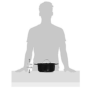 CorVex Stock Pot with Lid, Large, Black