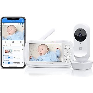 Motorola Ease44CONNECT Wi-Fi Video Baby Monitor with 4.3" HD Color Screen (New Baby Monitor)