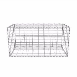 loibinfen Fence Panel Outdoor Privacy Fence Screen Gabion Basket for Retaining Wall Block Gabion Cages Outdoor Decorative Fences Fencing for Yard, Silver Galvanized Steel 39.4"x19.7"x19.7"