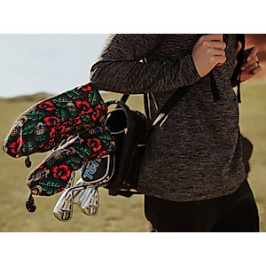 VIXYN Golf Head Covers - 3 Pack Golf Club Covers for Driver, Woods and Hybrid - Driver Headcover to Fit All Golf Clubs (Pineapple Skull)