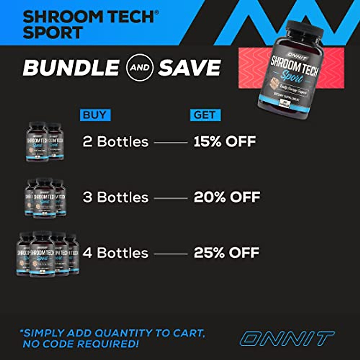 ONNIT Shroom TECH Sport (84ct) | All Natural Pre-Workout Supplement with Ashwagandha, Cordyceps Mushroom, and Rhodiola Rosea