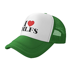 Trucker Hat Sports Baseball Cap Casual Adjustable Size Hip-Hop Unisex Green