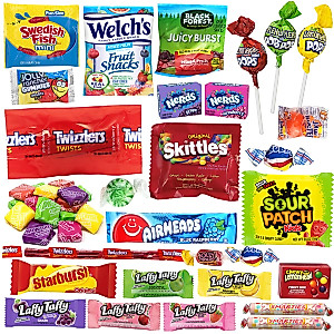 Bulk Candy Variety Pack - 2 Pound Care Package Assorted Basket, Snack Food Gift, Office Assortment Gift for Birthday Party, Kids, College Students & Adults (Pack of 1))