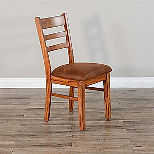 Sunny Designs Sedona 37" Ladderback Chair with Cushion Seat in Rustic Oak