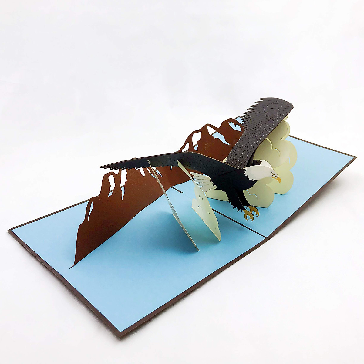 Liif Eagle Flying Father's Day Pop Up Card For All Occassion, Happy Birthday Card, Fathers Day Card, Just Because, Congratulations, Get Well, New Business, Retirement, Eagle Scout Gifts