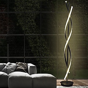 Vlaikez 61" Height 60W LED 3 Light Color Remote Dimming Floor lamp, Bright Floor Lamp for Living Rooms & Bedrooms & Office, 61" Tall Pole Lamp, Modern Dimmable Standing Lamp
