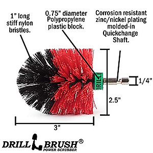 Drill Brush - Outdoor Scrub Brush - Patio, Concrete Pools, Bird Bath, Garden Fountains, Statues - Monuments and Headstones - Granite, Marble Cleaner - Spin Brush