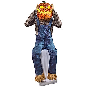 Spirit Halloween 3.6 Ft Lil Jack Carver Animatronic | Decorations | Animated | Yellow Light Up LEDs | Pop-Up Motion