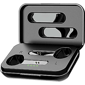 Laud True Wireless Earbuds - Noise Cancelling  Bluetooth Earphones - Smart Touch Control Sound Buds with Charging Case -Built-in Microphone Compatible with iOS & Android - Black