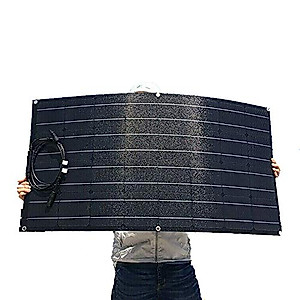 Flexible Solar Panel 100W 12V Monocrystalline Bendable - 100 Watt 12Volt Semi-Flexible Solar Panels Charger Off-Grid for RV Boat Cabin Van Car Uneven Surfaces