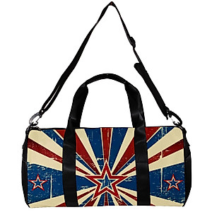 Gym Bag Small Duffel Bag Sports Tote Bag for Yoga,flag pattern,Outdoor Fitness Bag Carry on Bag