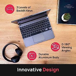 Brydge 12.9-Inch MAX Aluminum Bluetooth Keyboard for iPad Pro (Space Gray)