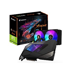 GIGABYTE AORUS GeForce RTX 3080 XTREME WATERFORCE 10G Graphics Card, WATERFORCE Cooling System, 10GB 320-bit GDDR6X, GV-N3080AORUSX W-10GD Video Card