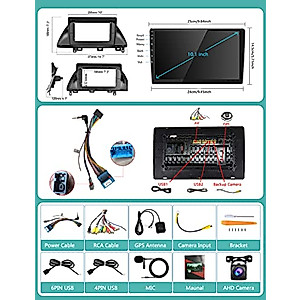 2G+32G Android 11 Car Stereo for Honda Odyssey 2005-2010, Bluetooth Apple Carplay Andriod Auto, 10.1" Touch Screen Multimedia Car Radio with Backup Camera WiFi GPS Navigation HiFi FM/RDS SWC