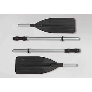 Intex 68351EP Seahawk 4 Inflatable Boat Set: includes Deluxe 54in Boat Oars and High-Output Pump – SuperStrong PVC – Fishing Rod Holders – 4-Person – 1050lb Weight Capacity