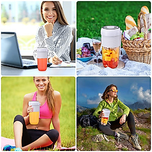 GOLDFOX Portable Blender for Shakes and Smoothies, Personal Blender USB Rechargeable, Travel Mini Blender, Smoothie Maker, Fresh Juice Blender Cup for Outdoors, Gym, Office 350ML(11.84oz)