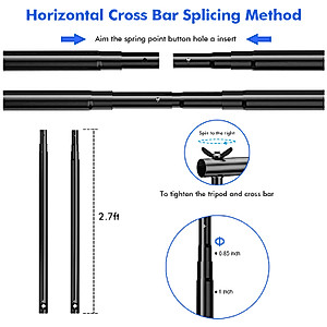 SLOW DOLPHIN 10x 8.5 ft Photo Backdrop Stand, Adjustable Photography Background Support System Stand for Photo Video Studio with Carrying Bag, Clips, Clamps