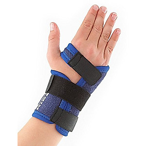 Neo-G Wrist Brace for Kids - Stabilized Support For Carpal Tunnel, Juvenile Arthritis, Joint Pain, Tendonitis, Hand Sprains - Adjustable Compression - Class 1 Medical Device - One Size - Right - Blue