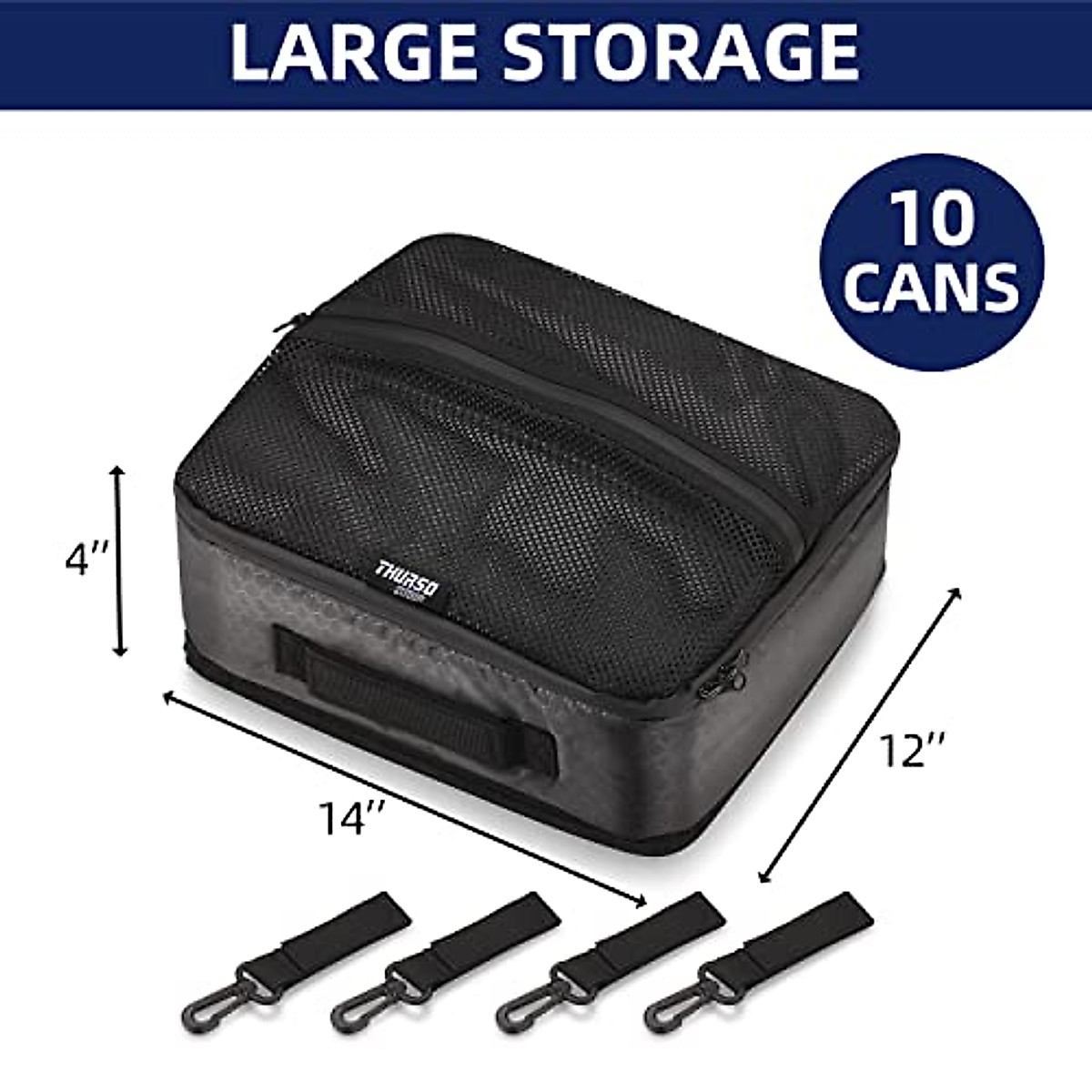 THURSO SURF Paddle Board Accessories Cooler Deck Bag for SUP Kayak Cooler Mesh Top Pocket Insulated Paddle Board Cooler Water-Resistant Portable Paddleboard Cooler Bag SUP Accessories 10 Can Carbon