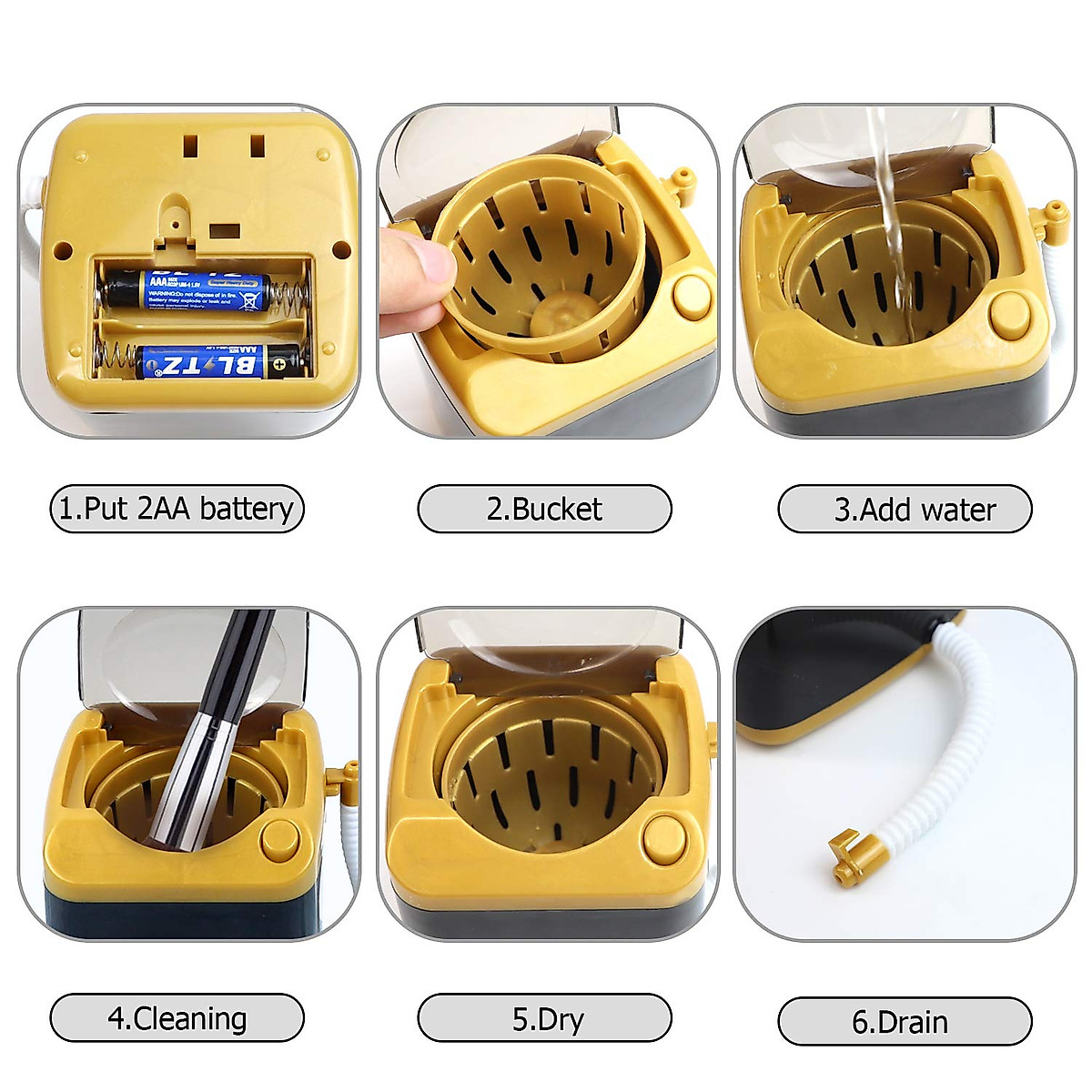 Azure Zone, Makeup Washing Machine Mini Automatic Brush Sponge Powder Puff Cleaner Device