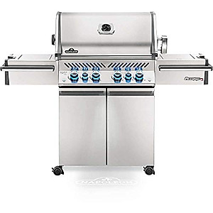 Napoleon PRO500RSIBPSS-3 Prestige PRO 500 BBQ Propane Gas Grill, sq.in. + Infrared Side and Rear Burners, Stainless Steel