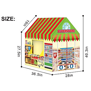 Kiddie Play Supermarket Playhouse Kids Play Tent for Boys & Girls Indoor Outdoor Toy