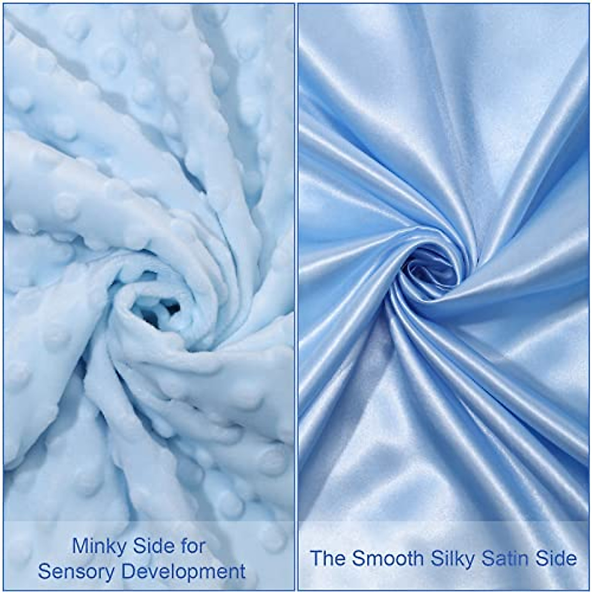 3 Pieces Baby Blankets for Girls and Boys Soft Dot Blankets with Silky Satin Backing, Double Layer Gender Baby Receiving Blanket for Newborn, Toddler, Infant Gifts, 30 x 40 Inch